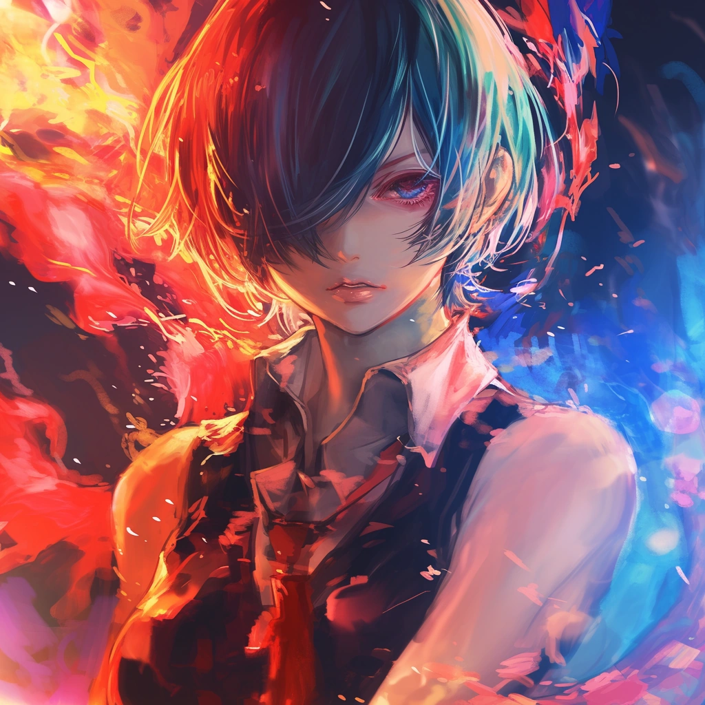 Anime pfp of touka kirishima from tokyo ghoul, glowing mood | AnimePFP